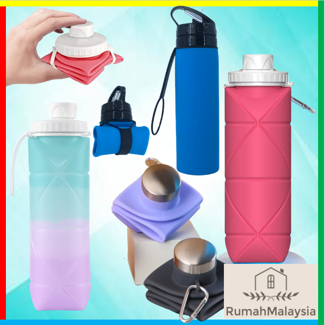Foldable Water Bottle botol lipat Bottle Cup Botol Air cute budak ...