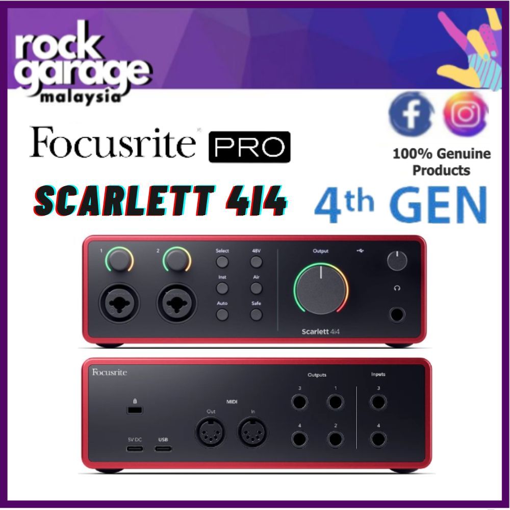 Focusrite Scarlett 4i4 Audio Interface (4th Generation) | Shopee Malaysia