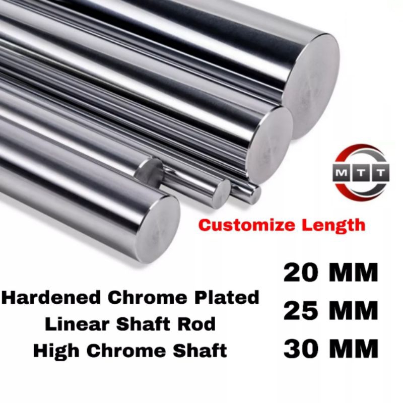Linear Bearing Shaft Rod Bar Hardened Chrome Shaft Plated 20MM,25MM ...