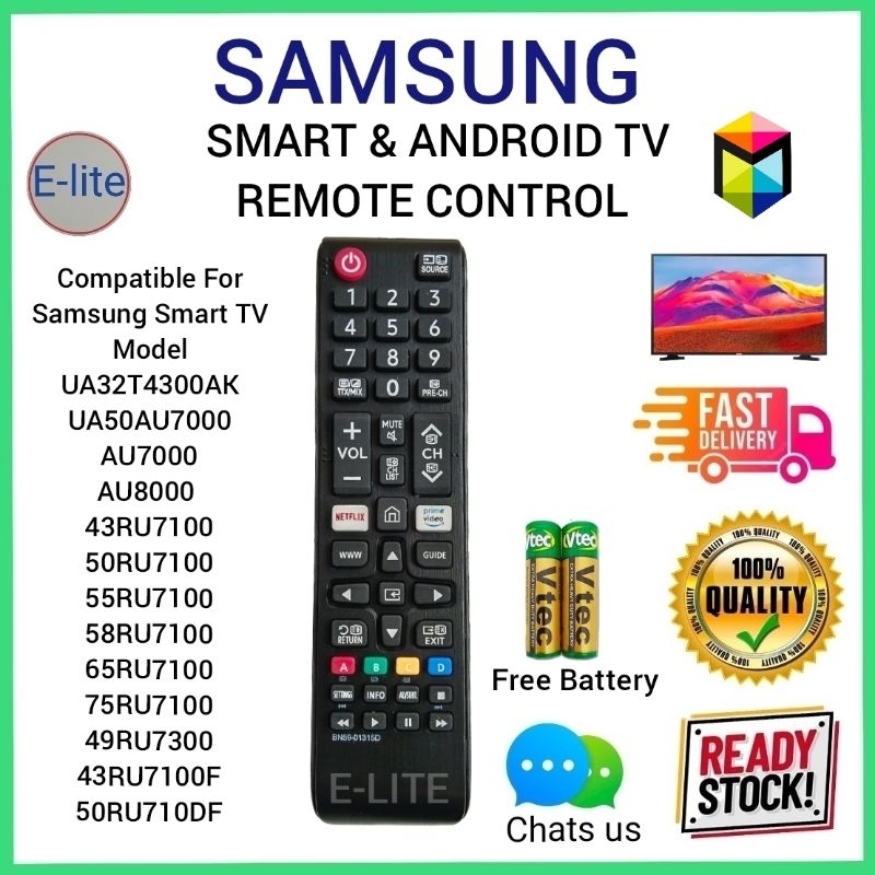 SAMSUNG SMART & ANDROID TV REMOTE CONTROL BN59-01315D | Shopee Malaysia