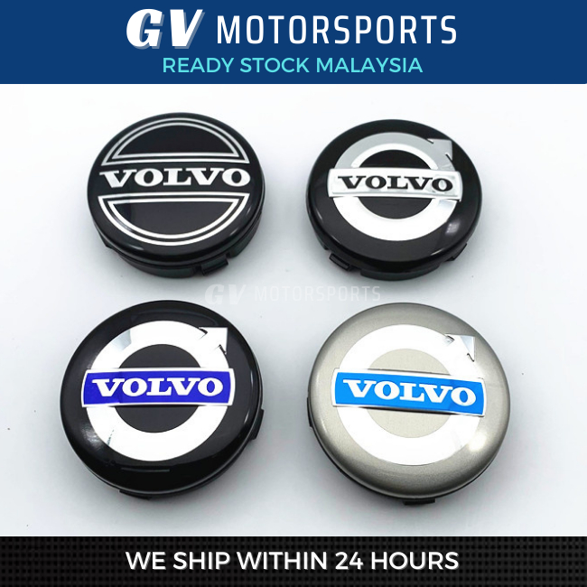 READY STOCK Volvo 4 PCS 62MM Rim Cap Wheel Center Hub Caps Wheel Rim ...