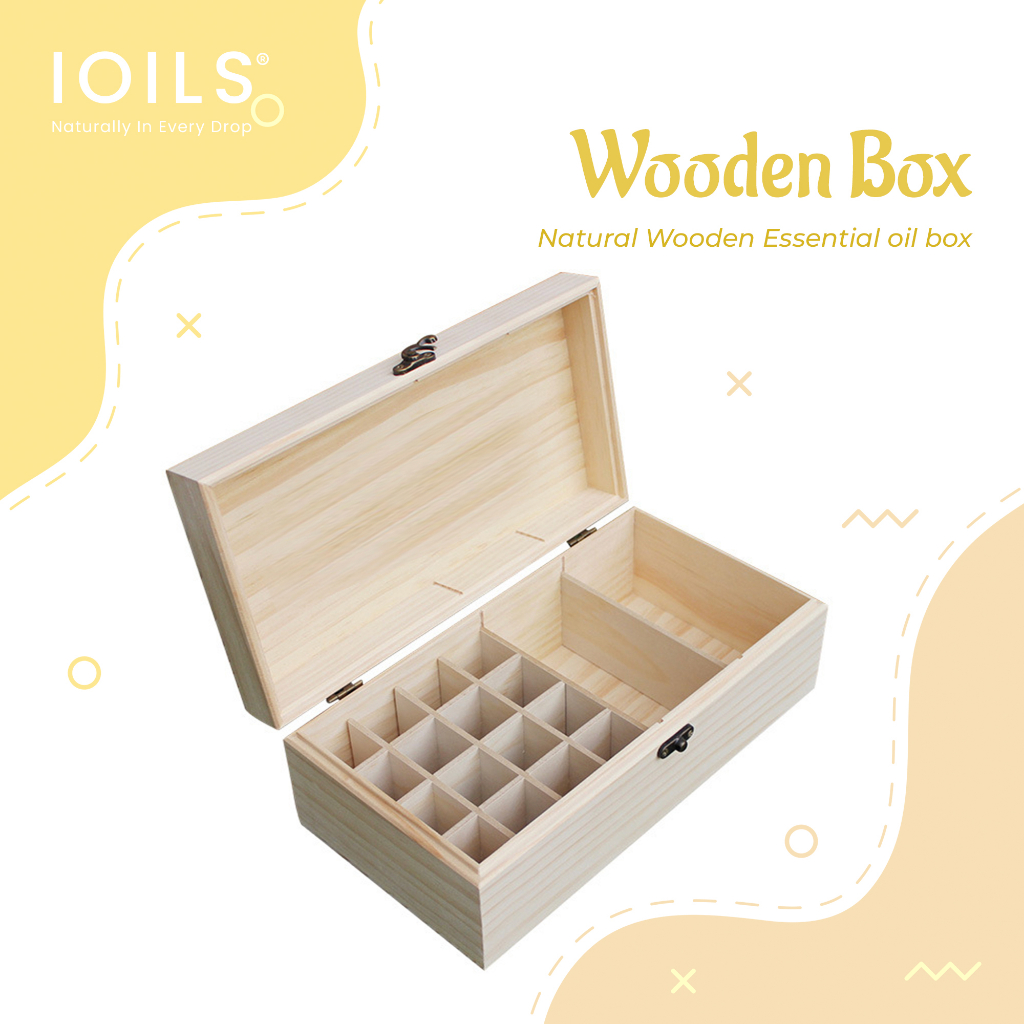 IOILS 12 / 16+2 / 24+1 / 25 Grids Oil Wooden Box and Essential Oil ...