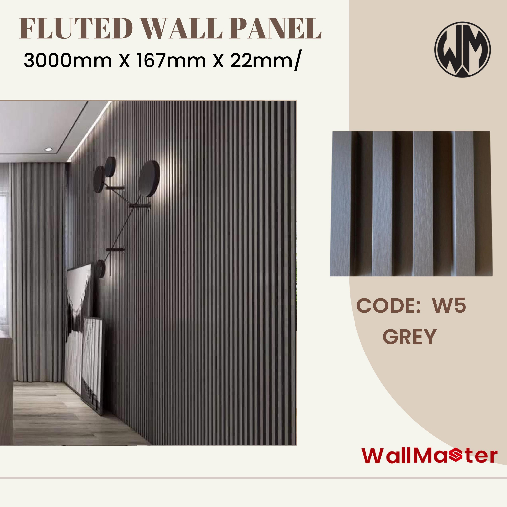(Harga Kilang) Fluted Panel Wood WPC Panel Fluted Wall Panel WPC Fluted ...