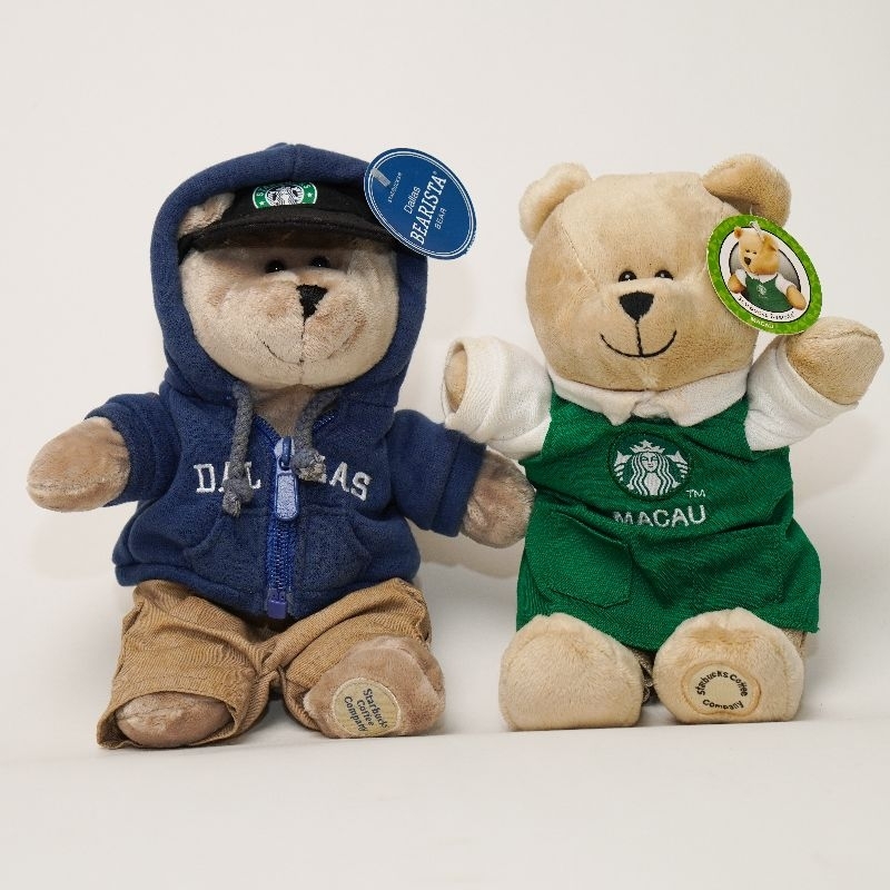 Combo Starbucks bearista bear Dallas and Macau | Shopee Malaysia