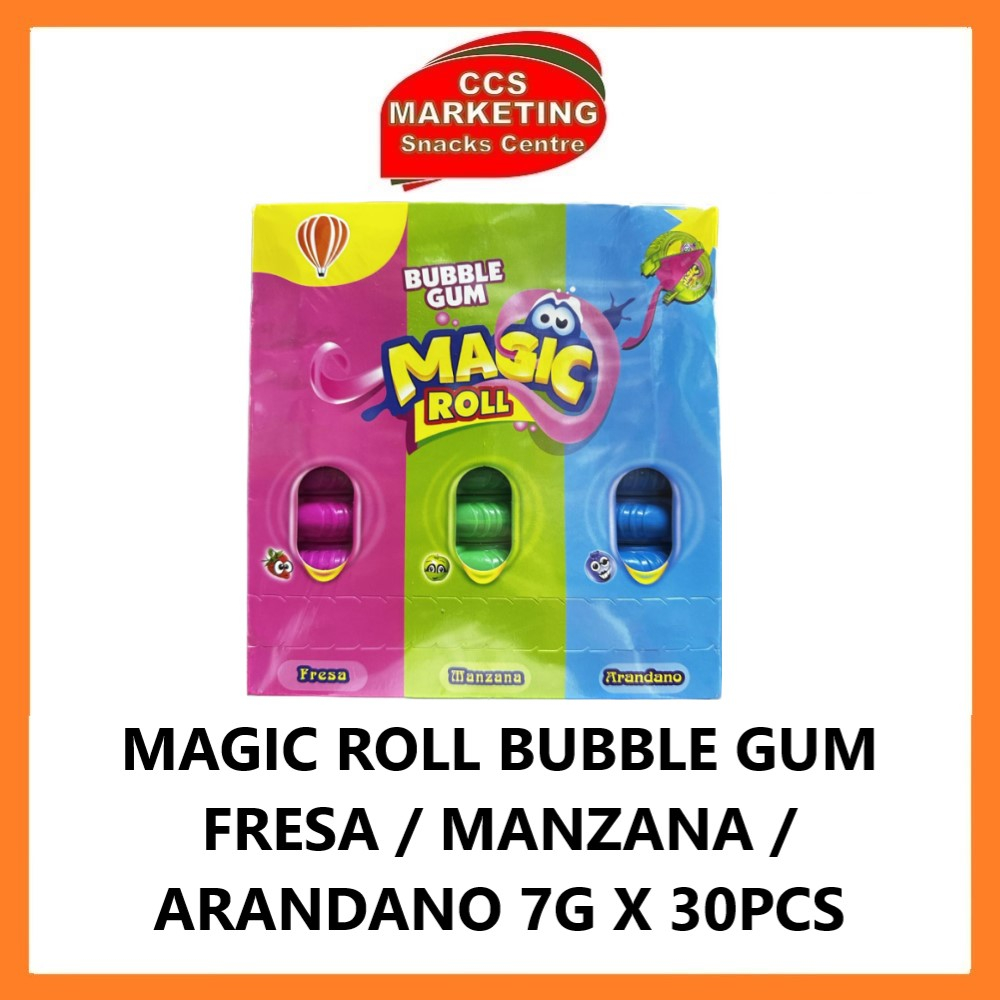 CCS Magic Roll Bubble Gum Fresa / Manzana / Arandano ( 7g x 30pcs ...