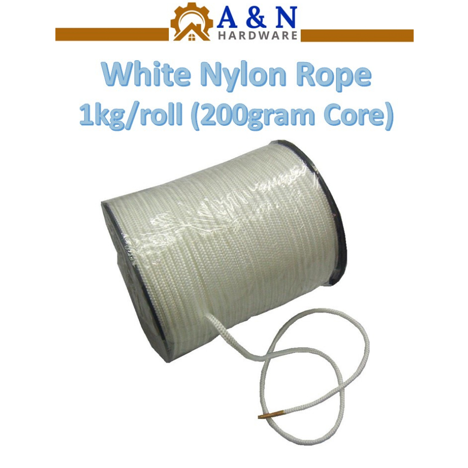 WHITE BRAIDED NYLON ROPE ( 3MM, 4MM, 5MM ,6MM, 7MM, 8MM ) | Shopee Malaysia