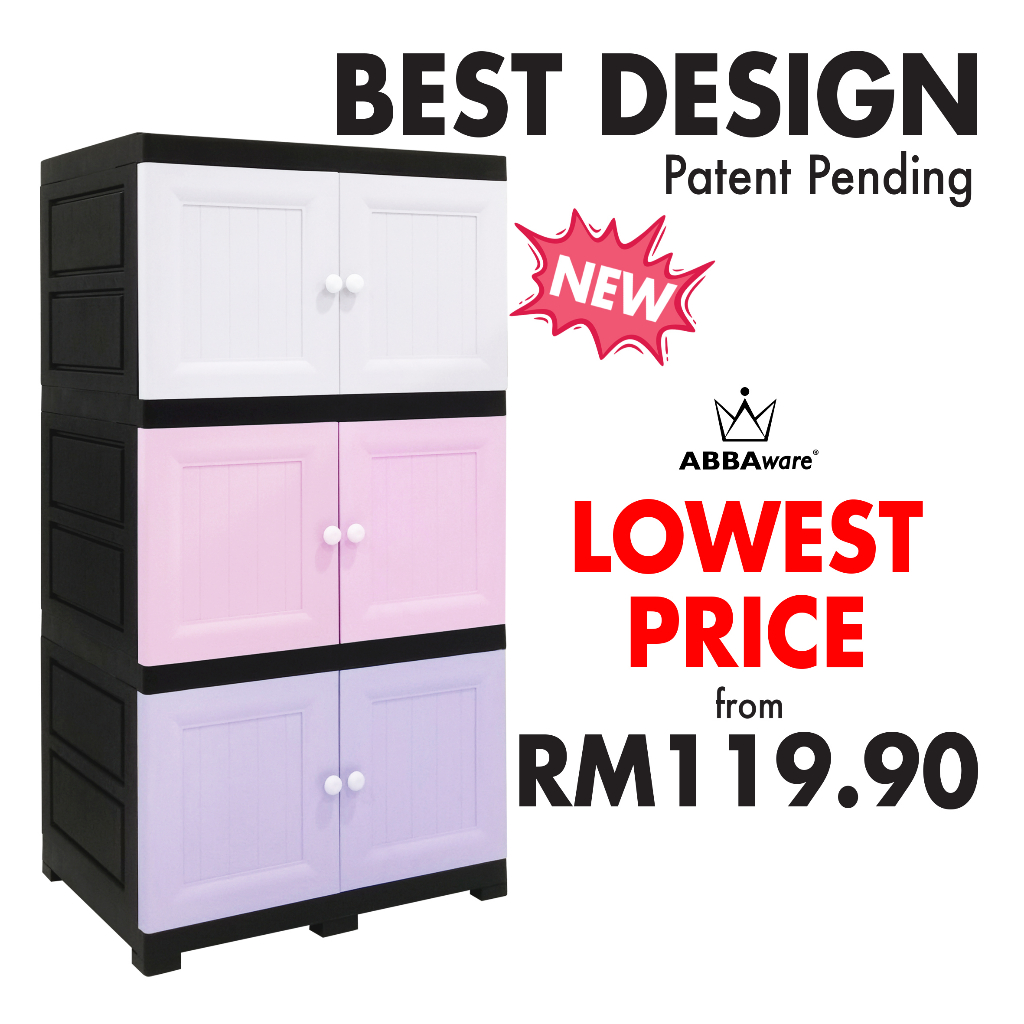 3 Tier Drawer Cabinet Abbaware Large Capacity/Storage Cabinet/ Plastik ...