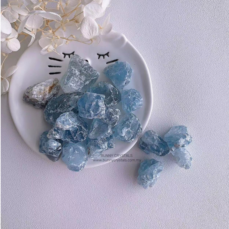 Natural Raw Celestine Rocks Crystal Quartz Healing Reiki Rough Stone ...