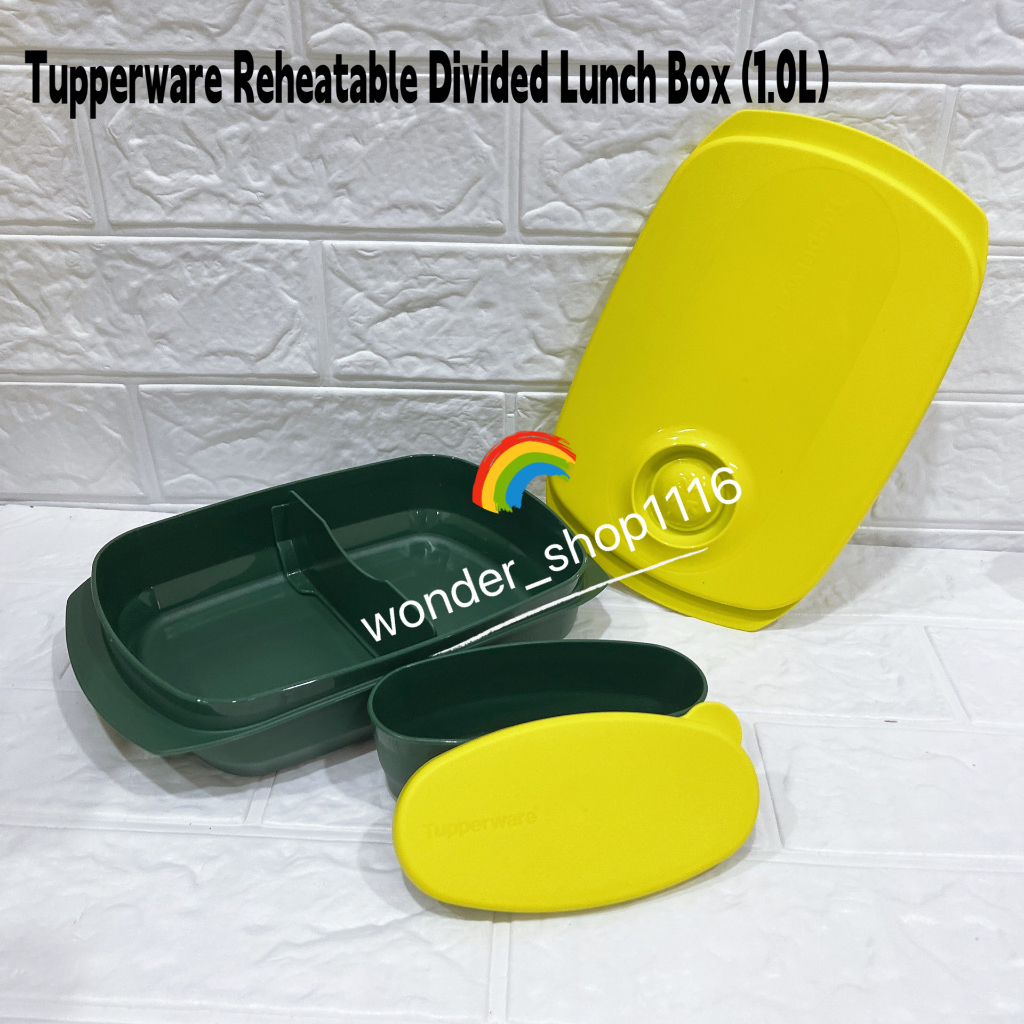 Tupperware Reheatable Divided Lunch Box 1.0L | Shopee Malaysia