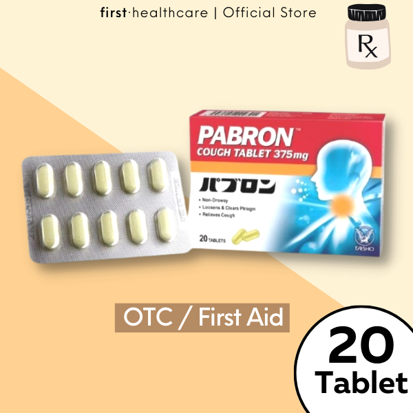[READY STOCK!] Pabron Cough Tablet 375mg (Non-Drowsy/Loosens & Clear ...