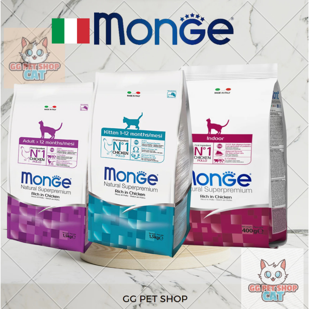 MONGE 1KG REPACK NATURAL SUPERPREMIUM CAT FOOD | Shopee Malaysia
