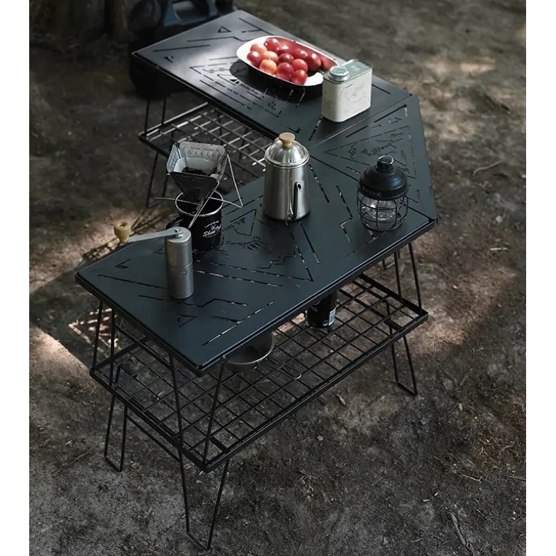 Shinetrip Mesh Table Camping Table with Aluminum Alloy Top Triangle ...