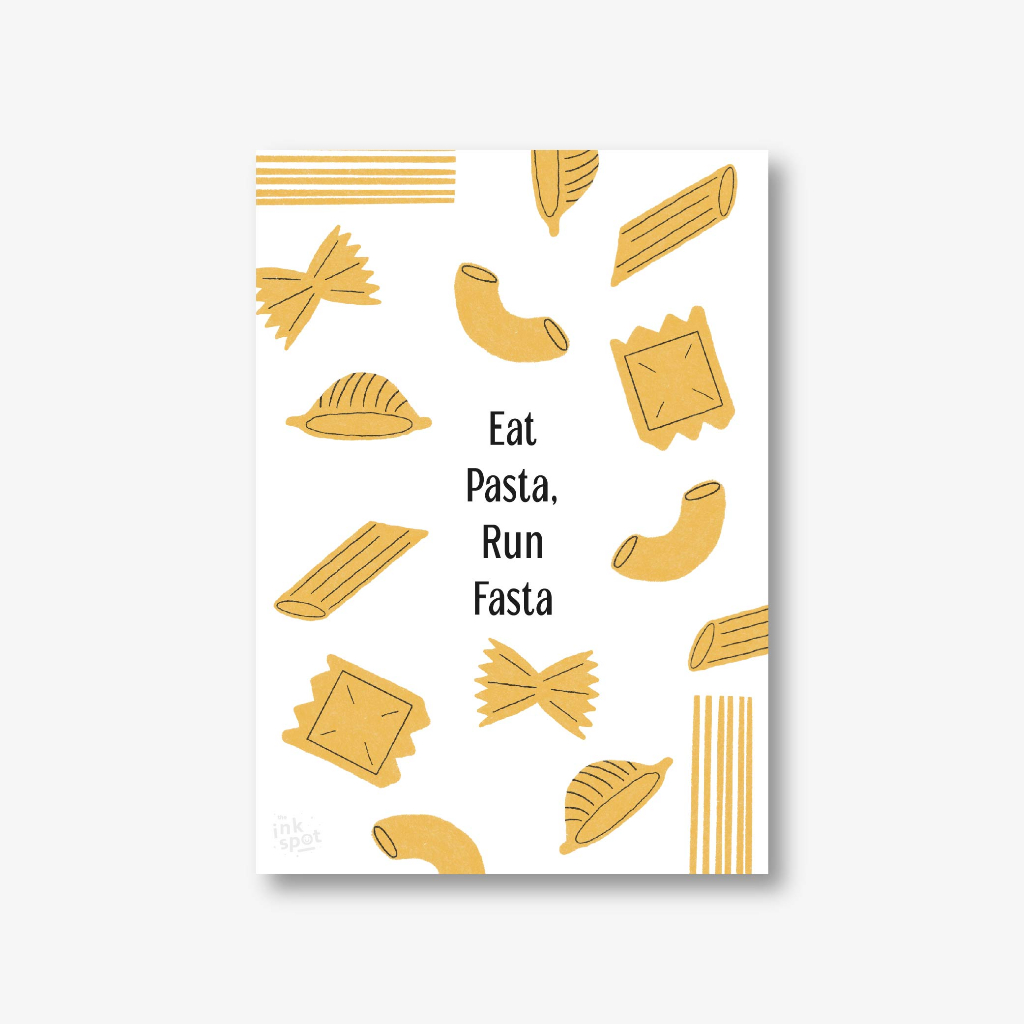 THE INK SPOT | A5 Art Print - Eat Pasta Run Fasta | Shopee Malaysia