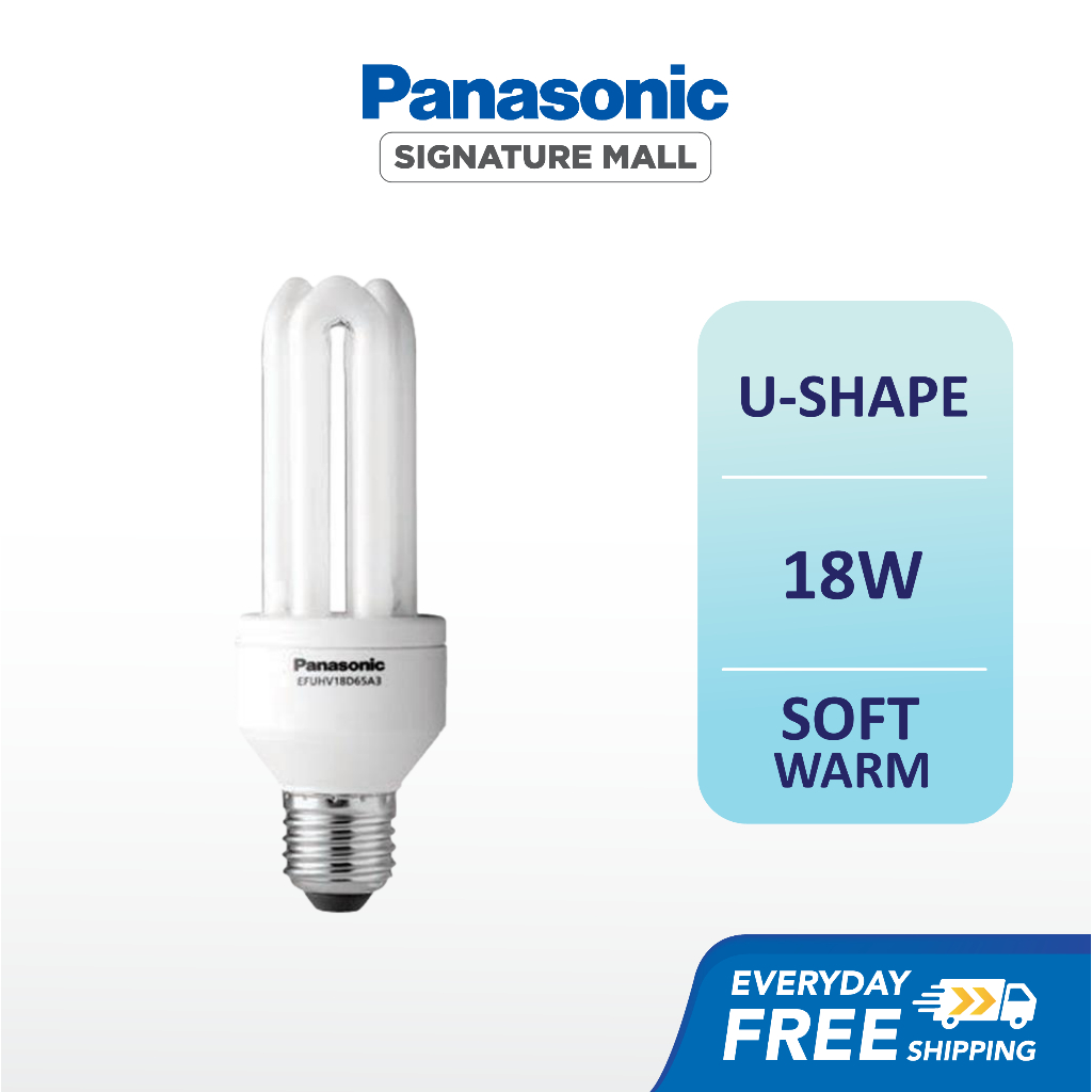 PANASONIC EFUHV18L27A3 ECO 18W SOFT WARM LIGHT BULB 10PCS Energy Saving ...