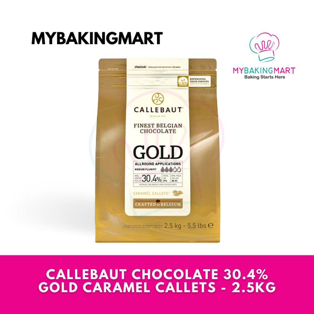 Callebaut Finest Belgian Chocolate Recipe n° Gold Caramel Callet 30.4% ...
