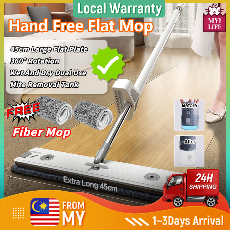 45CM Squeeze Mop Lantai Viral Heavy Duty Mop Cleaning Mop Lantai ...