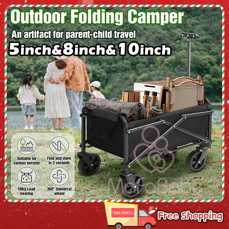150L Outdoor Trolley Camping Trolley Outdoor Foldable Wagon Trolley ...