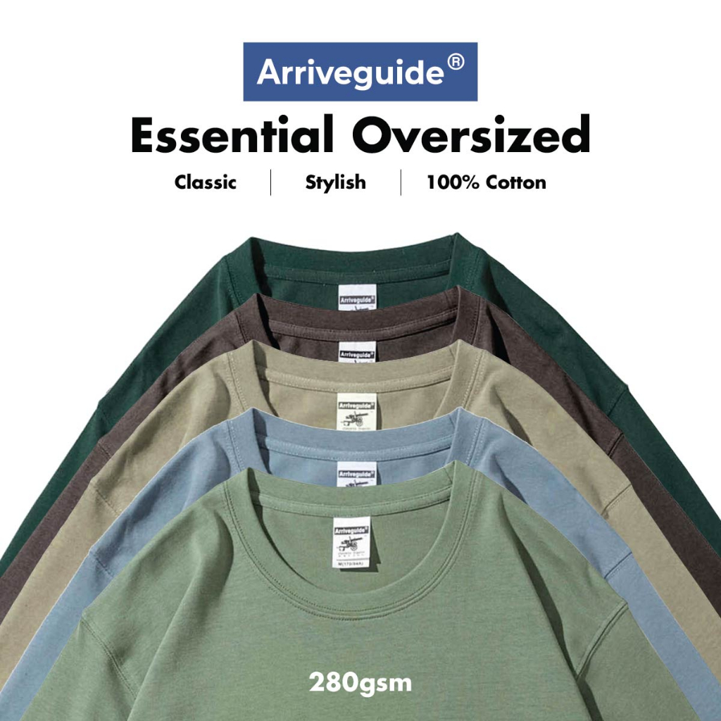 Arrive Guide 280gsm AG280 Essential Oversized 280gsm Cotton Oversize T ...