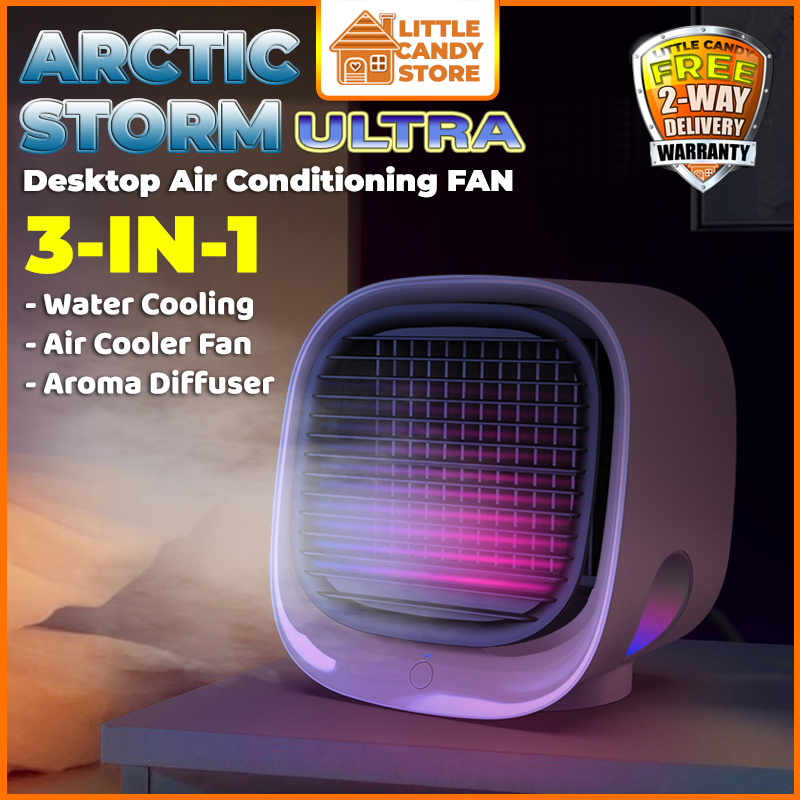 Kipas Angin Meja Berdiri Kipas Mini Aircond Portable USB Mini Fan Table ...