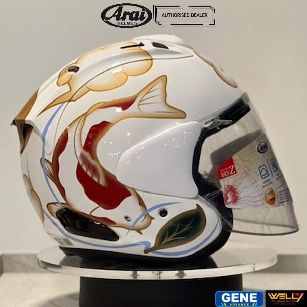 ARAI VZ RAM Nishikigoi White Open Face Jet Helmet 100% Original From Authorized Dealer | Shopee ...