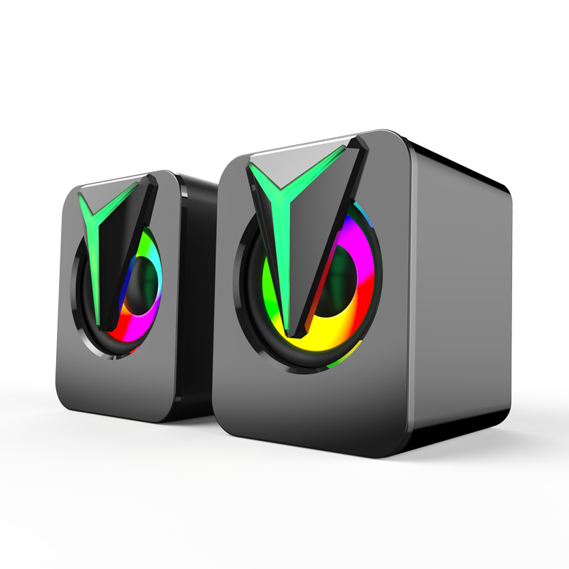 Computer speaker RGB colorful mini small desktop speaker | Shopee Malaysia