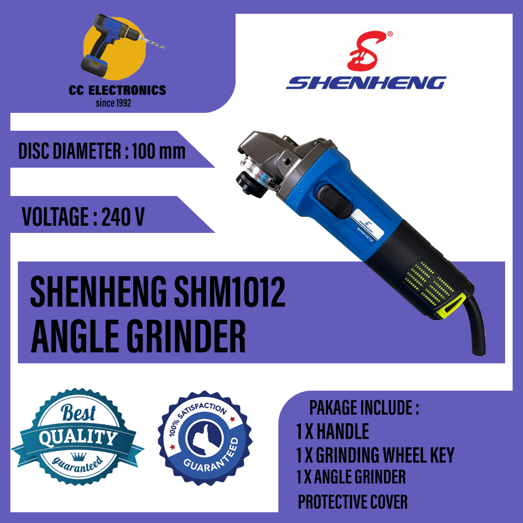 Shenheng SHM1012 Angle Grinder Power Tools / Pemotong Besi Kayu Batu ...
