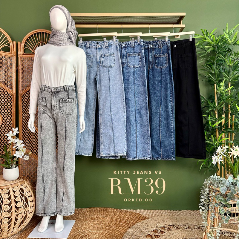 KITTY JEANS BY BUTIK ORKED.CO V3 | Shopee Malaysia