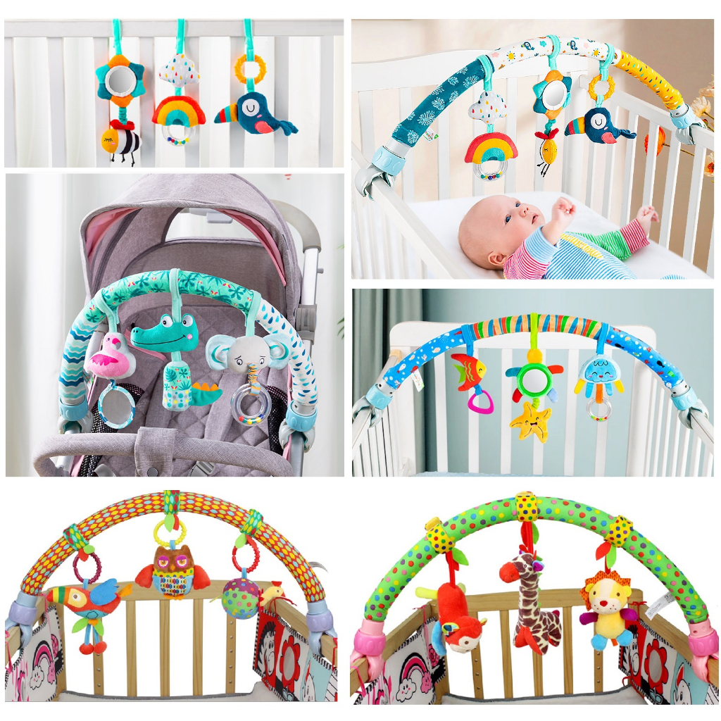 Happy Monkey Baby Stroller Arch & Spiral / Stroller Arch / Baby Hanging ...