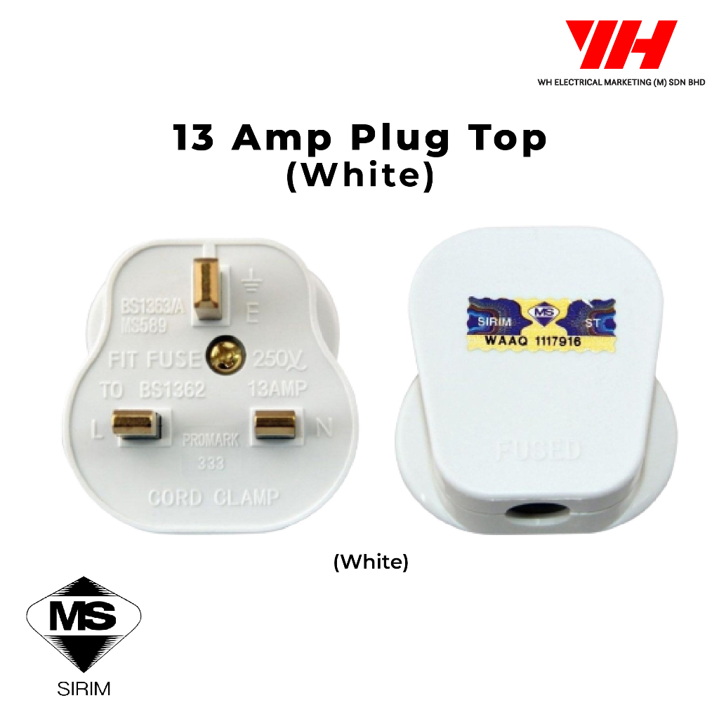 13A 3 Pin Plug Top with SIRIM aprroved || Socket Plugtop Suis Electric ...