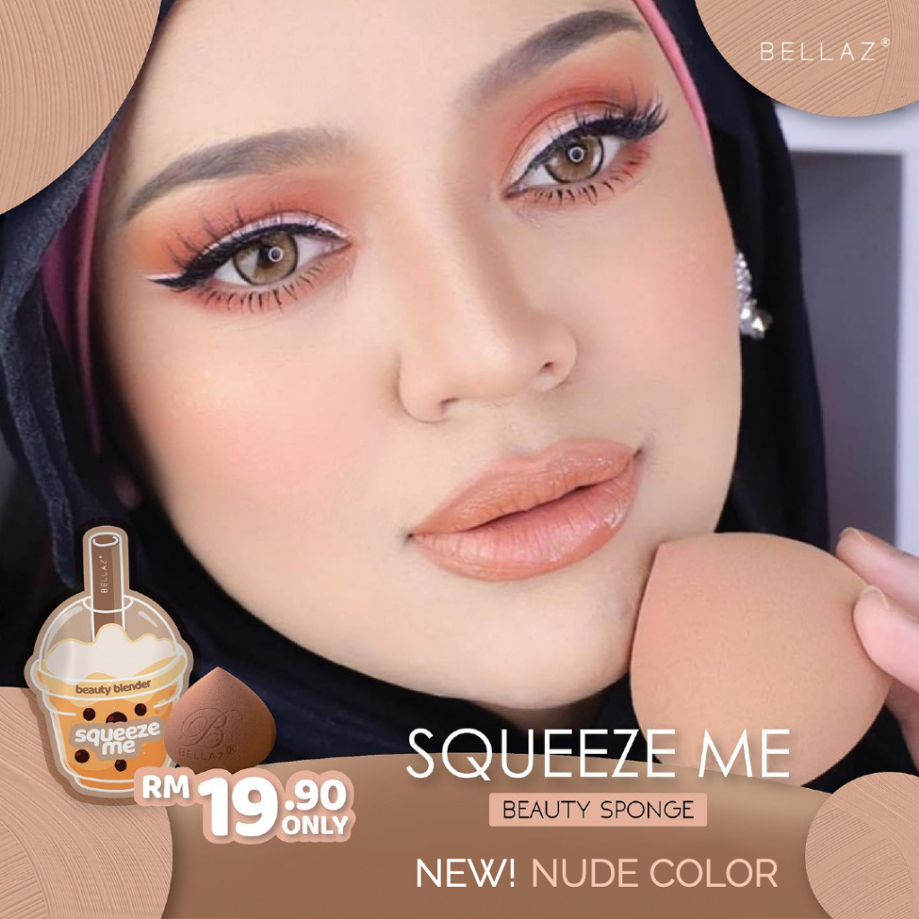 Bellaz Squeeze Me Boba Edition Beauty Blender /Soft Makeup Sponge Nude ...