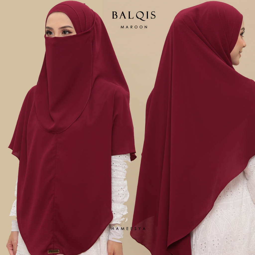 Tudung Labuh Khimar Balqis Tudung Sarung Umrah Tudung Sarung Dua Lapis ...