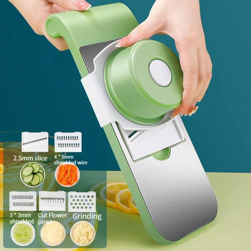 Slicer Multifunction Vegetable Fruits Chopper Food Cutter Graters Adjustable With Hand Guard ...