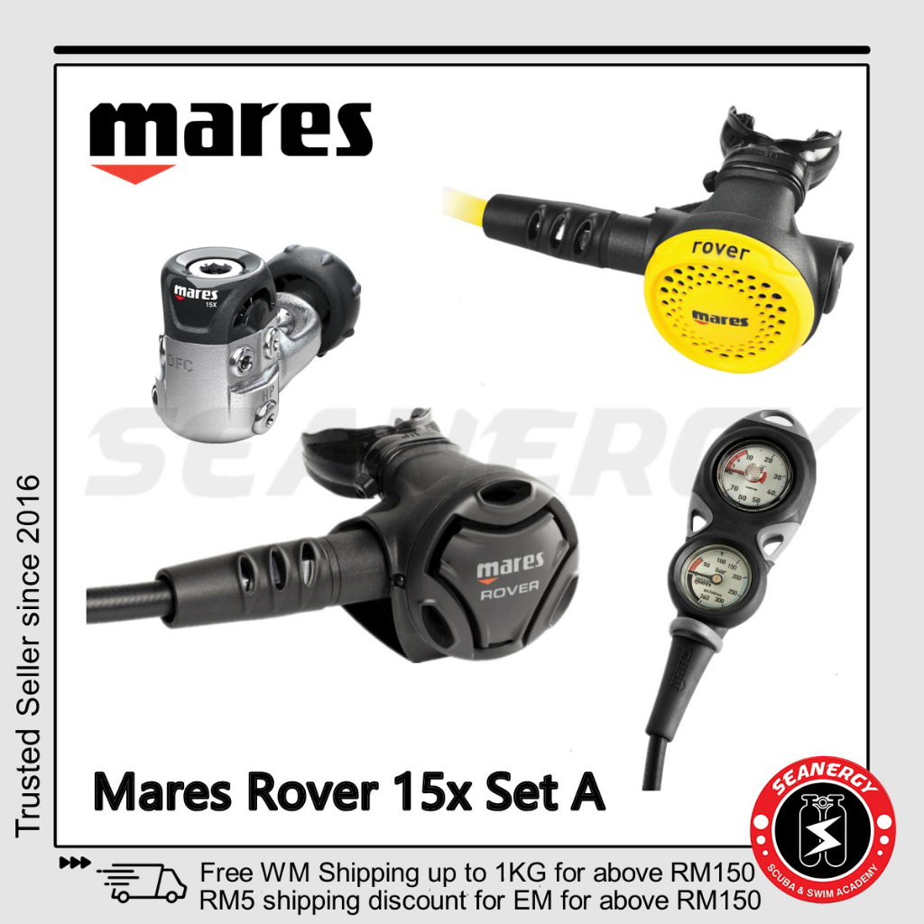 Mares Rover 15x Balanced Regulator Set for Scuba Diving First Stage ...