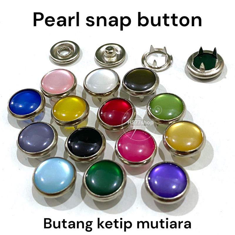 [ 10set/ pack ] size 12mm Butang ketip mutiara/ pearl snap button ...
