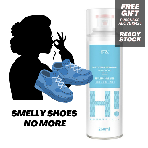 260ML Shoe Deodorizer Spray Pewangi Kasut 鞋子除臭喷雾 Shoes Spray Deodorant ...