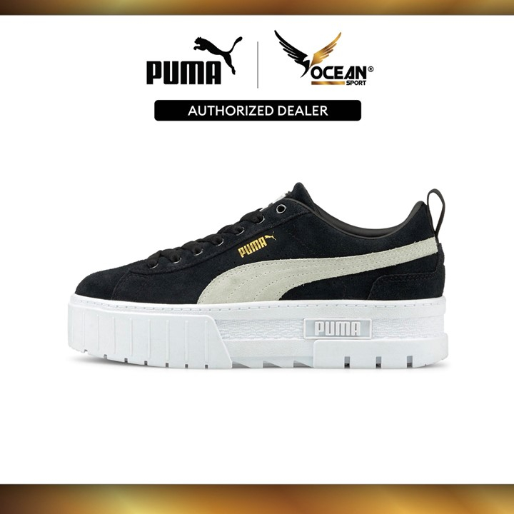 Puma Women's Mayze Suede Upper Sneakers (Black White) 38078401 | Shopee ...