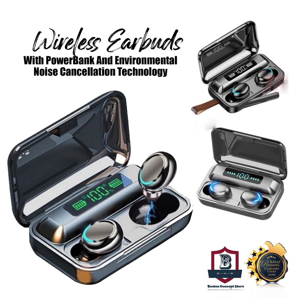 BOSTON Air F9 Pro3/F9S Wireless Earbuds With PowerBank And ...