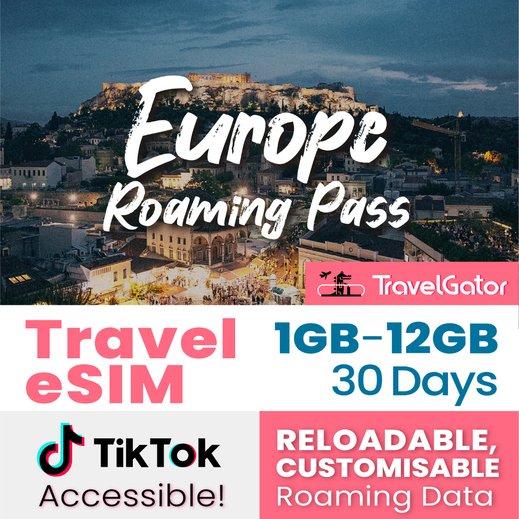 Europe Roaming Pass 30 days eSIM | Shopee Malaysia
