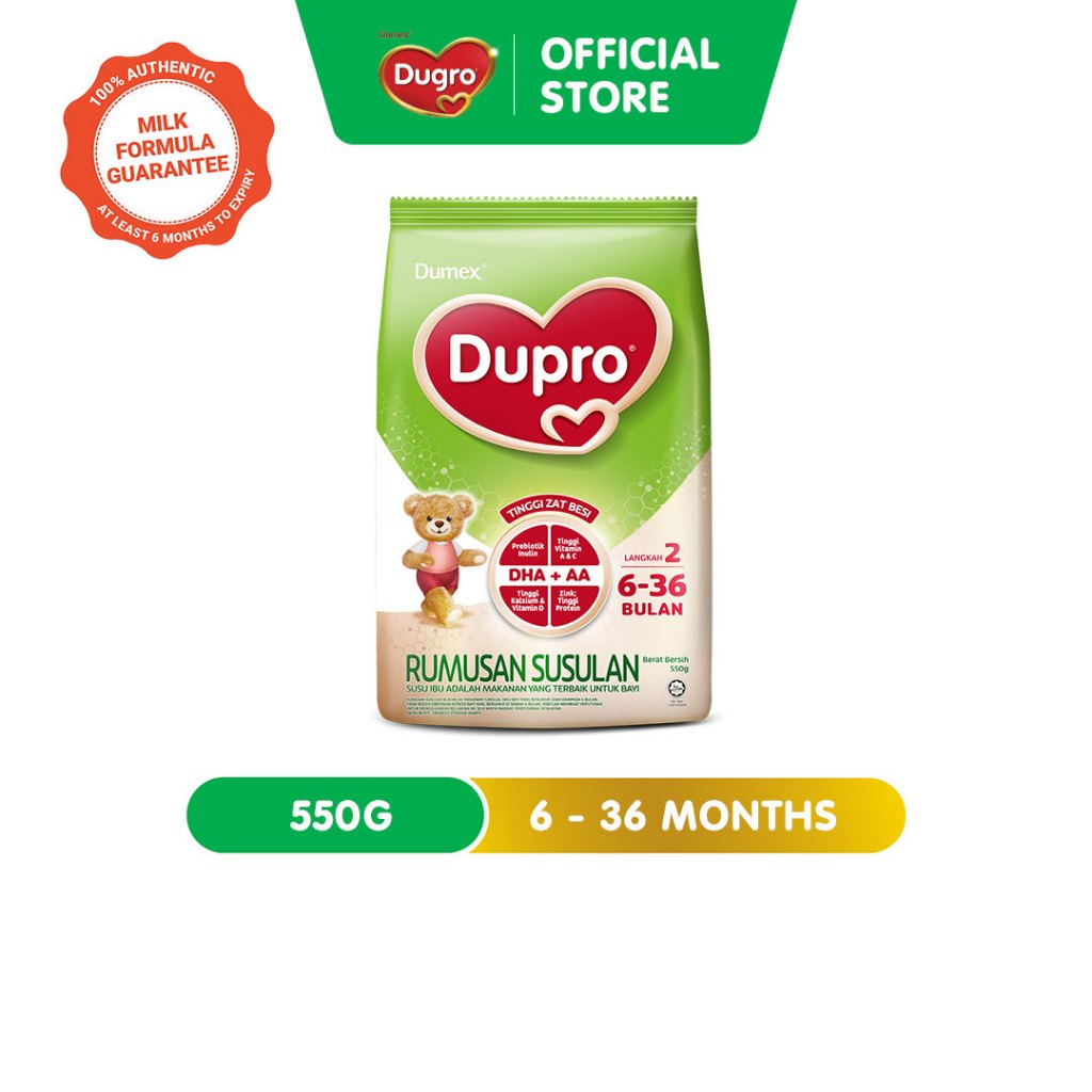 Dumex Dupro 2 (550g) (Susu, Milk Powder, 奶粉) | Shopee Malaysia