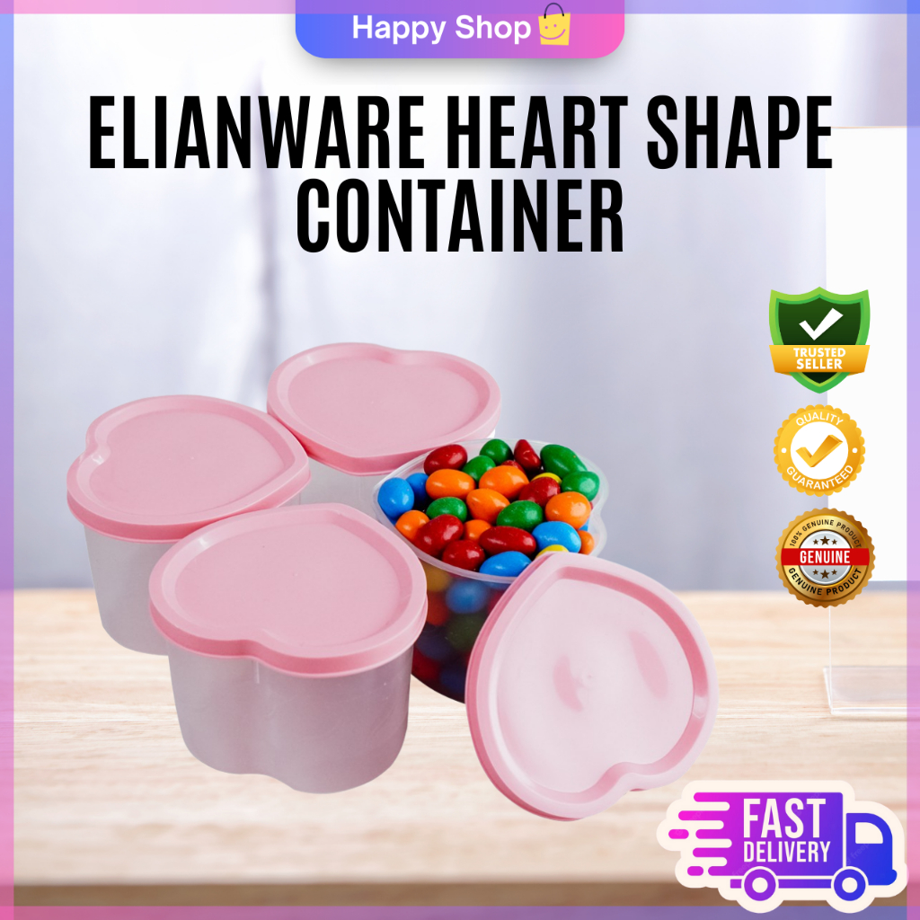 Elianware (E421) Heart Love Shape Mini Multipurpose Container Candy ...