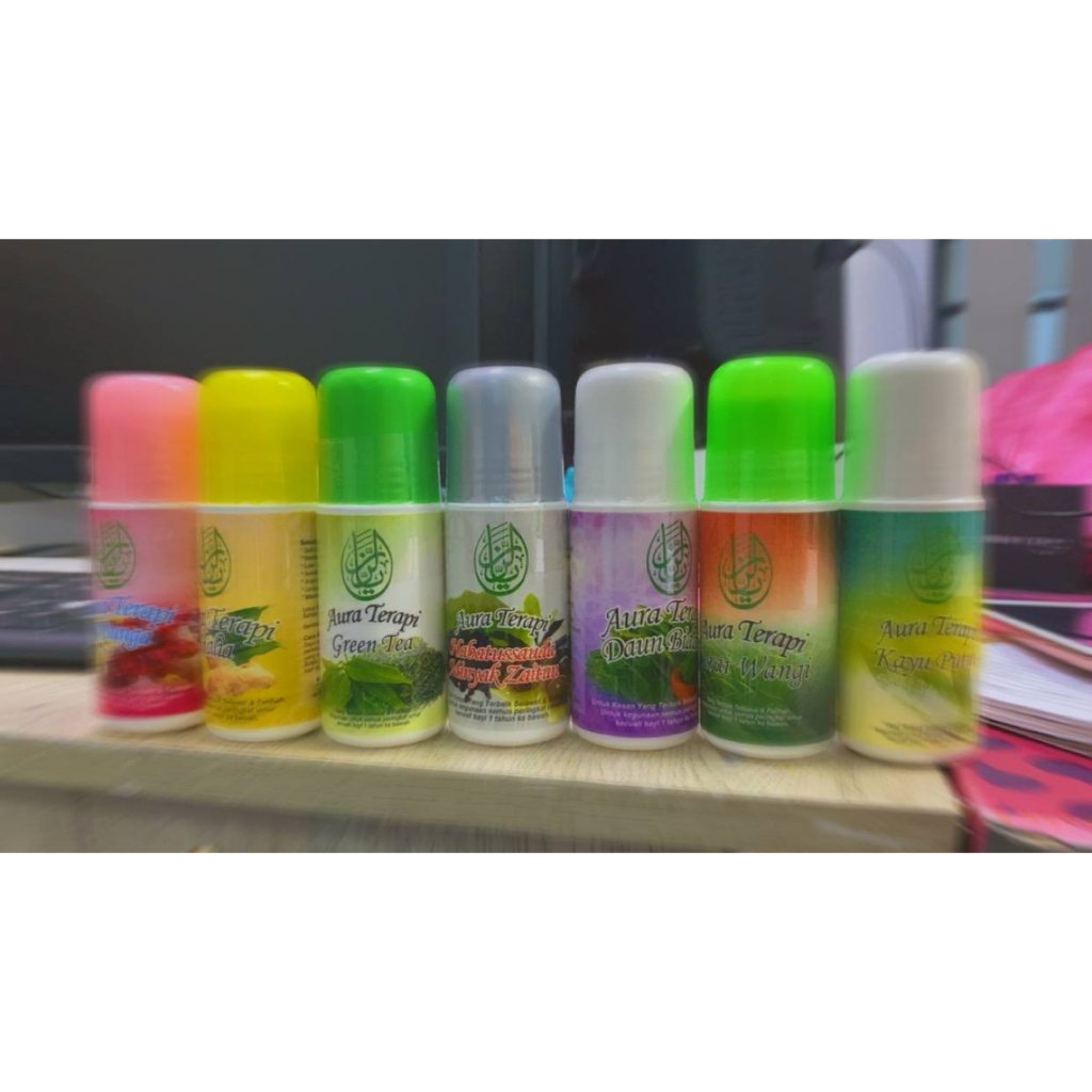 10 BOTOL AURA TERAPI 7 BUNGA AURA LOGO HIJAU TUJUH BUNGA AURA STICKER ...