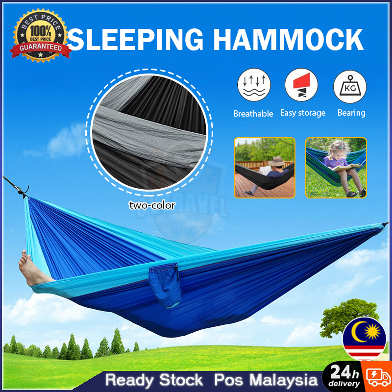 Outdoor Hammock Double Person Cradle Hanging Bed Camping Beach Travel ...