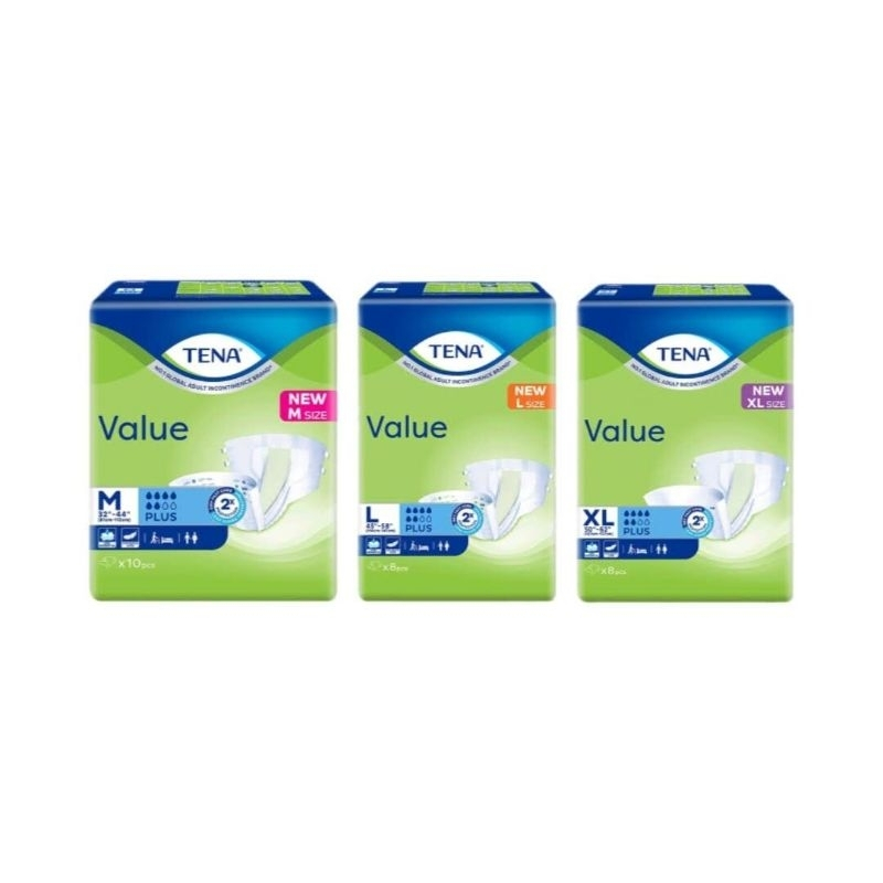 Free Shipping to W.M Tena Value Adult Diapers (M10/L'8/XL8) 8pm live | Shopee Malaysia