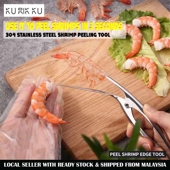 Lobster Prawn Peeler Shrimp Deveiner Tool Stainless Steel Cleaner Knife ...