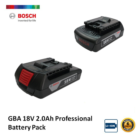 Bosch GBA 18V 2.0Ah Professional Lithium Ion Rechargeable Battery Pack ...