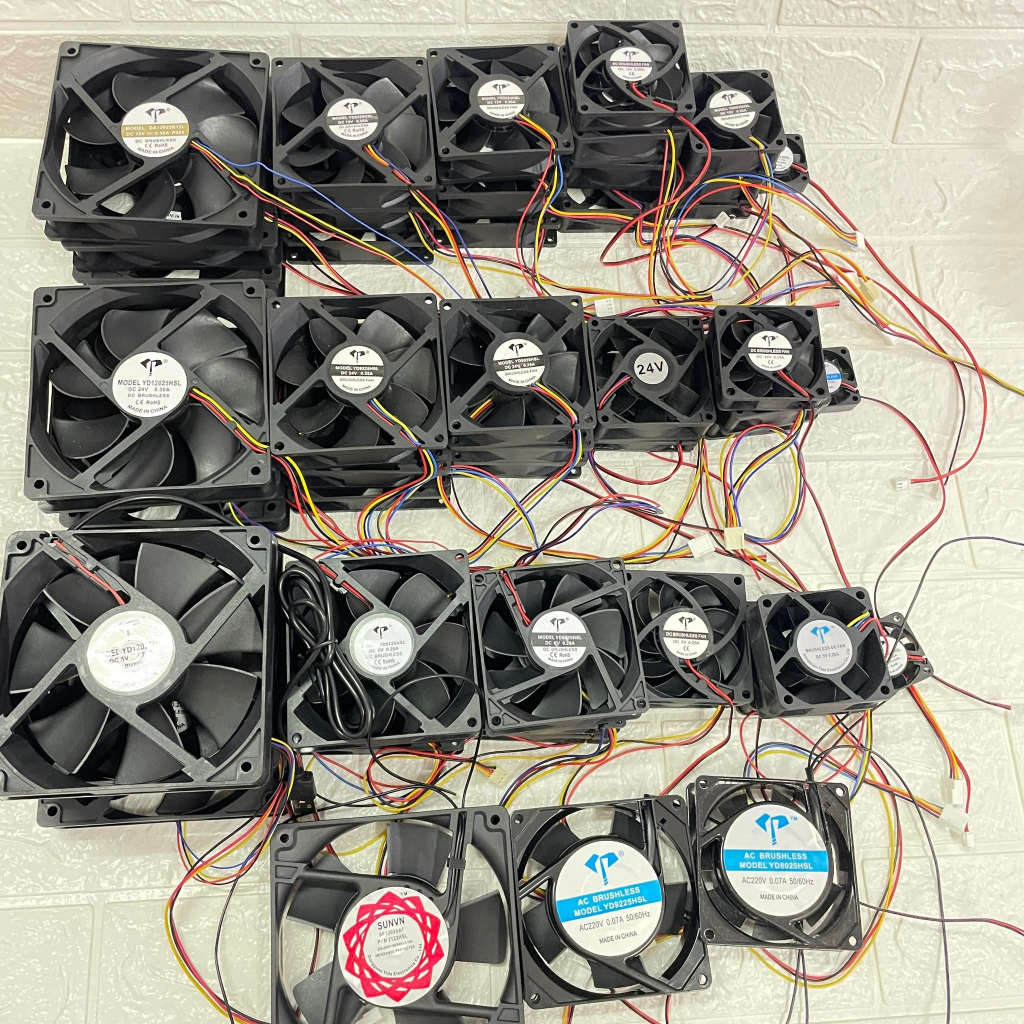 refrigerator small square fan motor ac240v / dc 24v 12v 5v exhaust fan ...