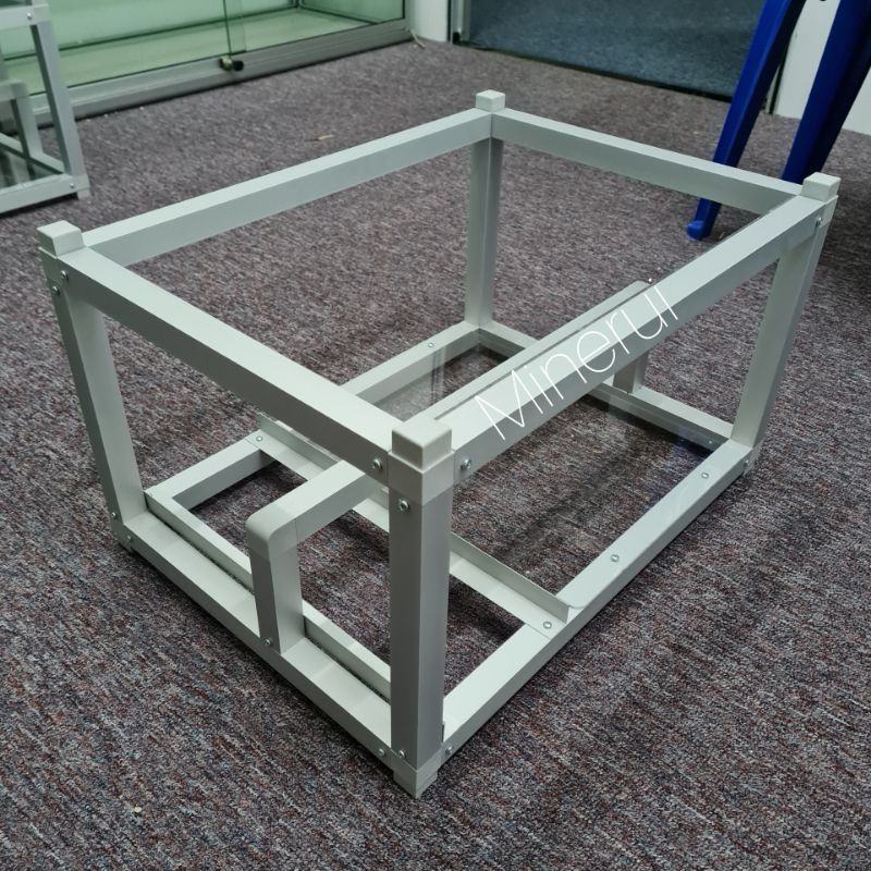 Dual Fan Mount Mining Miner Case Casing Frame 6 GPU Stackable Rig Rack ...