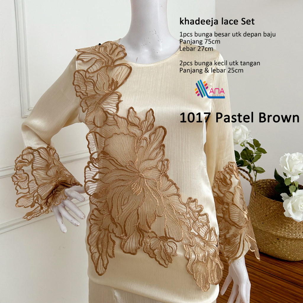 Khadeeja Lace Set Lace Sulam Bunga Treding Lace Sulam Ariesya lace ...