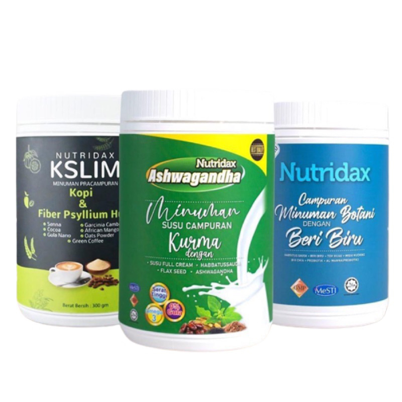 [DIJAMIN ORIGINAL 100%] Nutridax Ashwagandha / Nutridax Kslim | Nutridax Beri Biru | Ready Stok ...