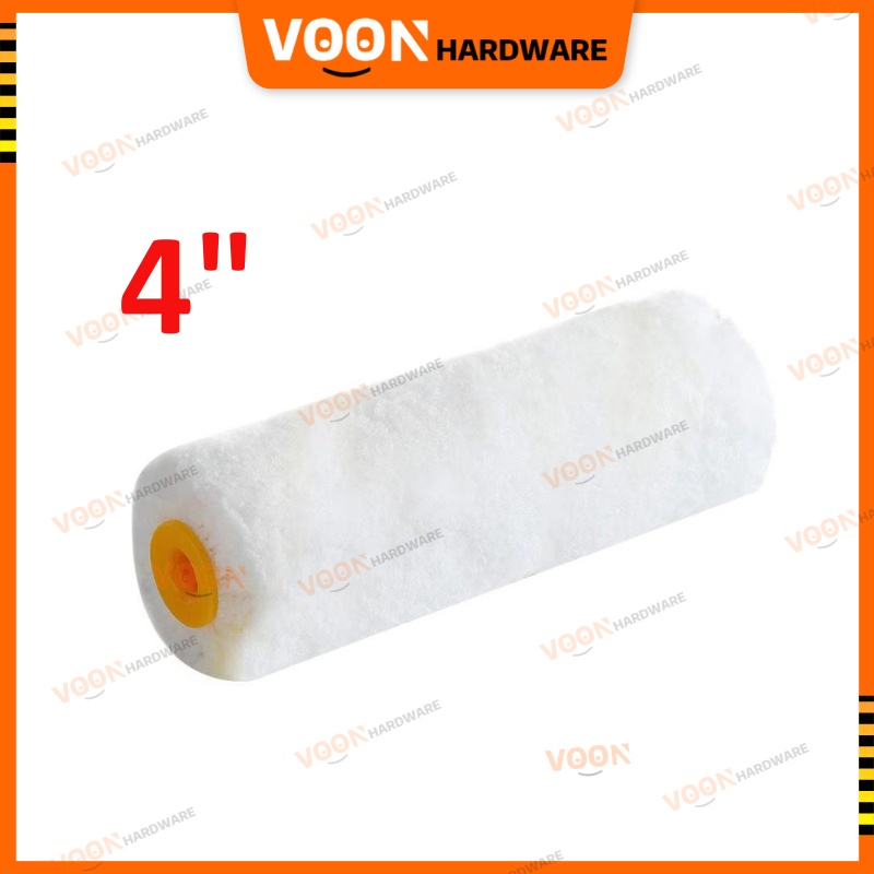 VOON 4” Epoxy Paint Roller Refill Lambwool Solvent Base Oil Paint Brush ...